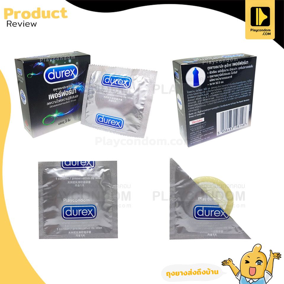 Durex Performa condoms delay ejaculation contains one box.
