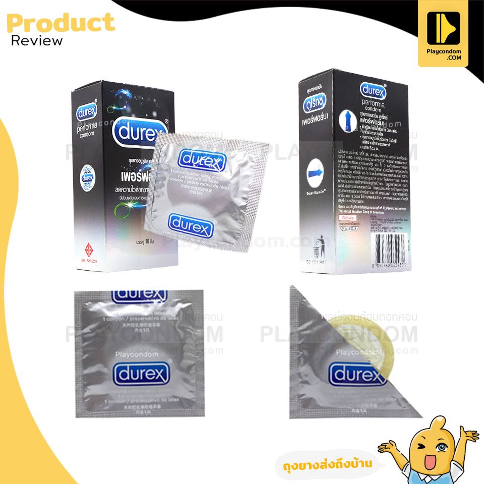 Durex Performa condoms delay ejaculation contains one box.