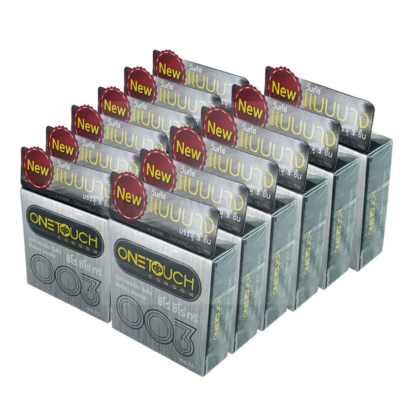 One Touch 003 ซีโร่ ซีโร่ ทรี 1 โหล (12 กล่อง) | Playcondom ถุงยาง ...