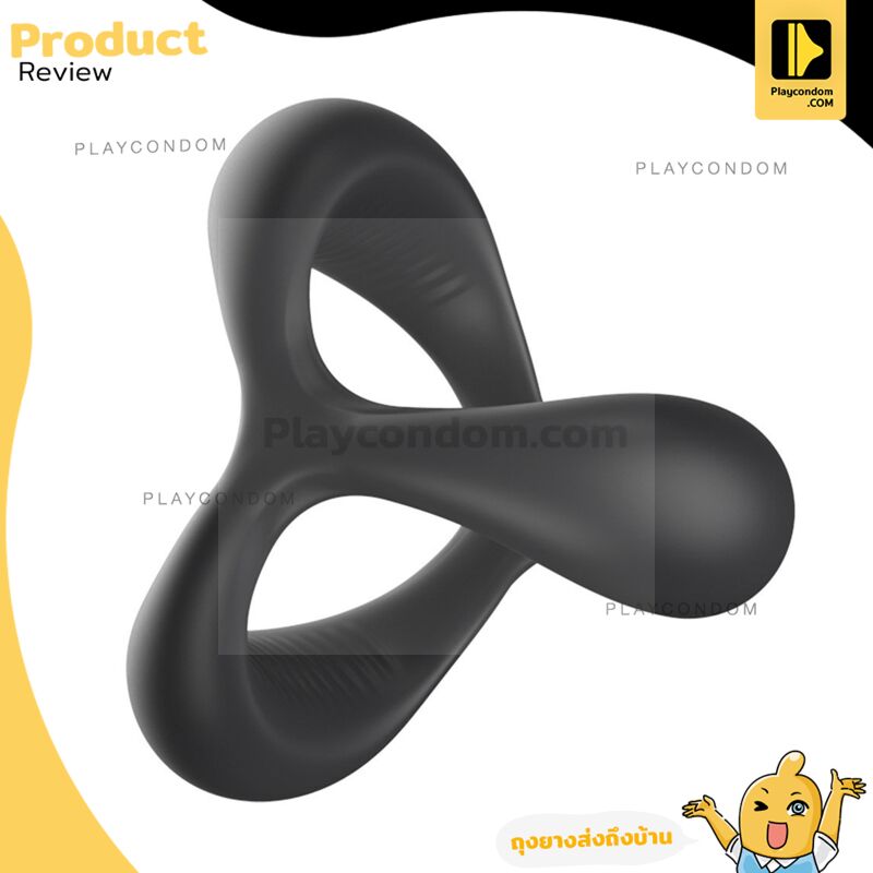 Soft Three Ring Black | Playcondom ถุงยางอนามัย เจลหล่อลื่น ปลีก-ส่ง ทั้งไทย และญี่ปุ่น มีให้ ...