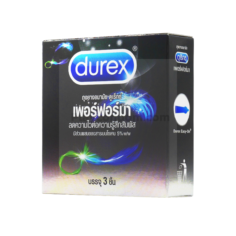 Durex Performa condoms delay ejaculation contains one box.