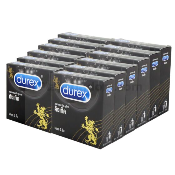 Box of condoms Durex Kingtex 12 504.00 baht.